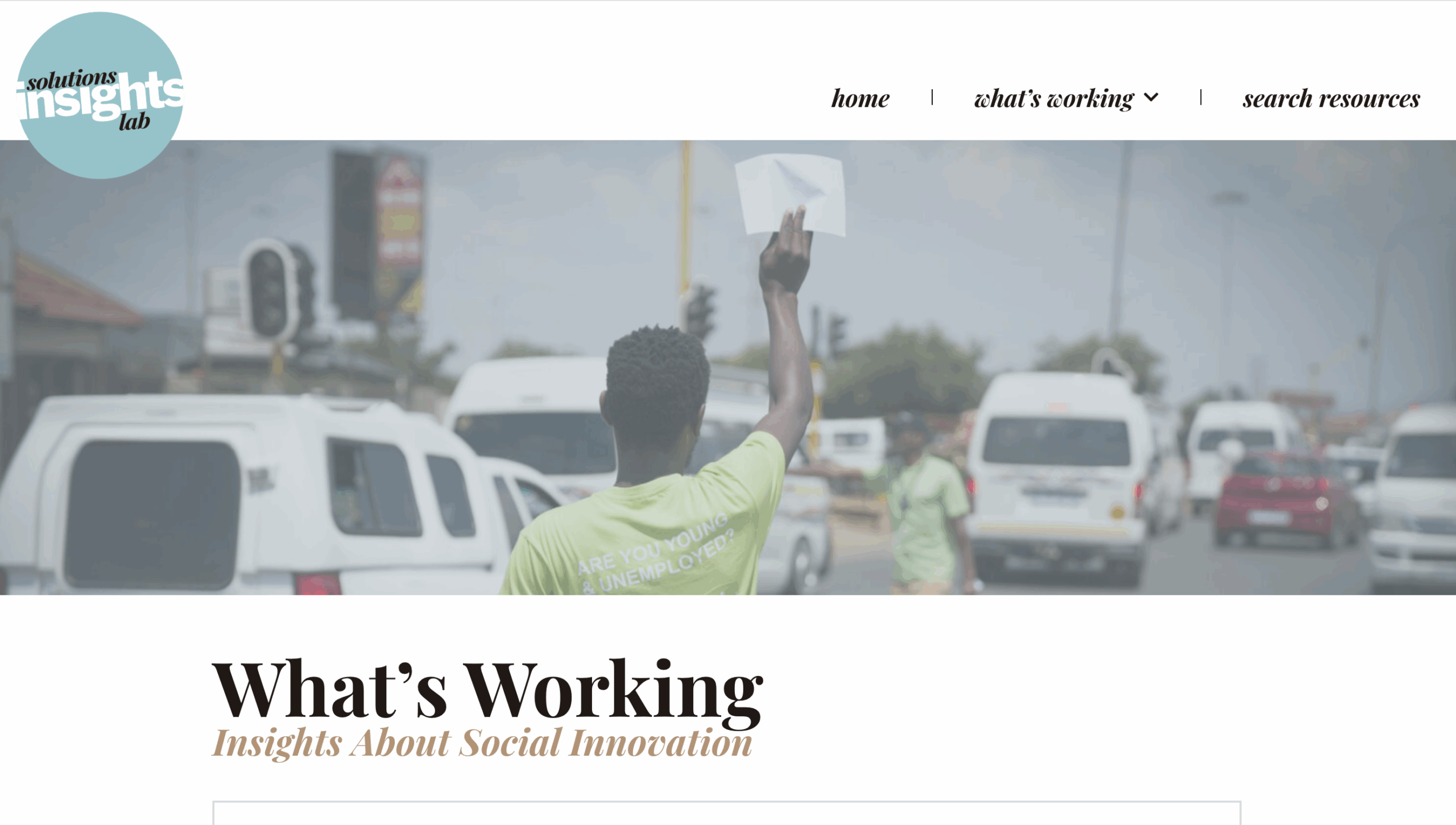 Social Innovation - What's Working Solutions